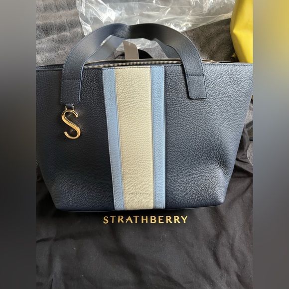 Strathberry | Bags | Strathberry S Cabas Striped Leather Tote Msrp595 ...
